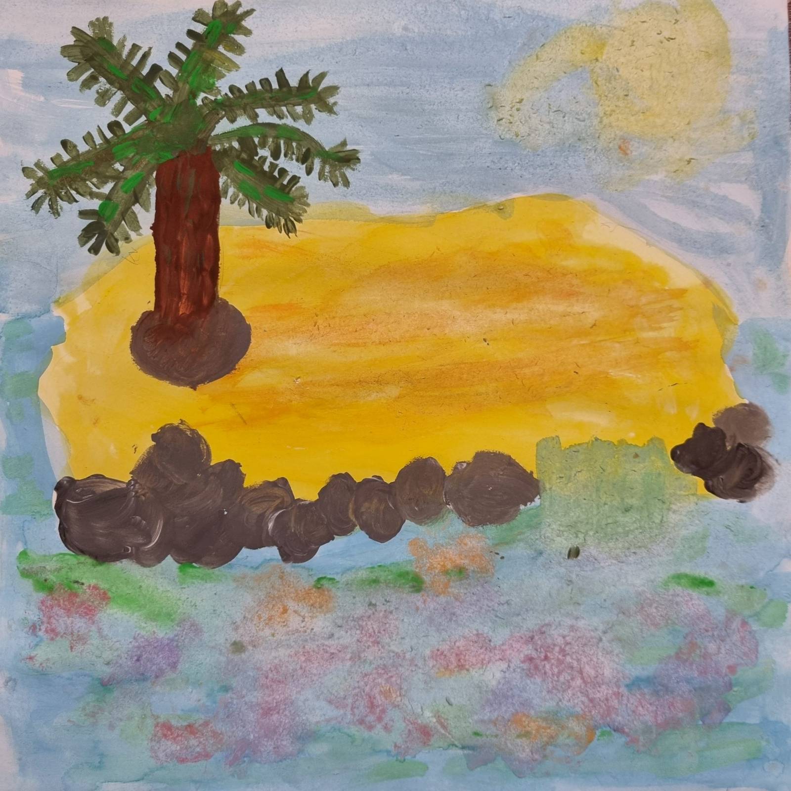 Island Palm Tree - Kids Care About Climate Change