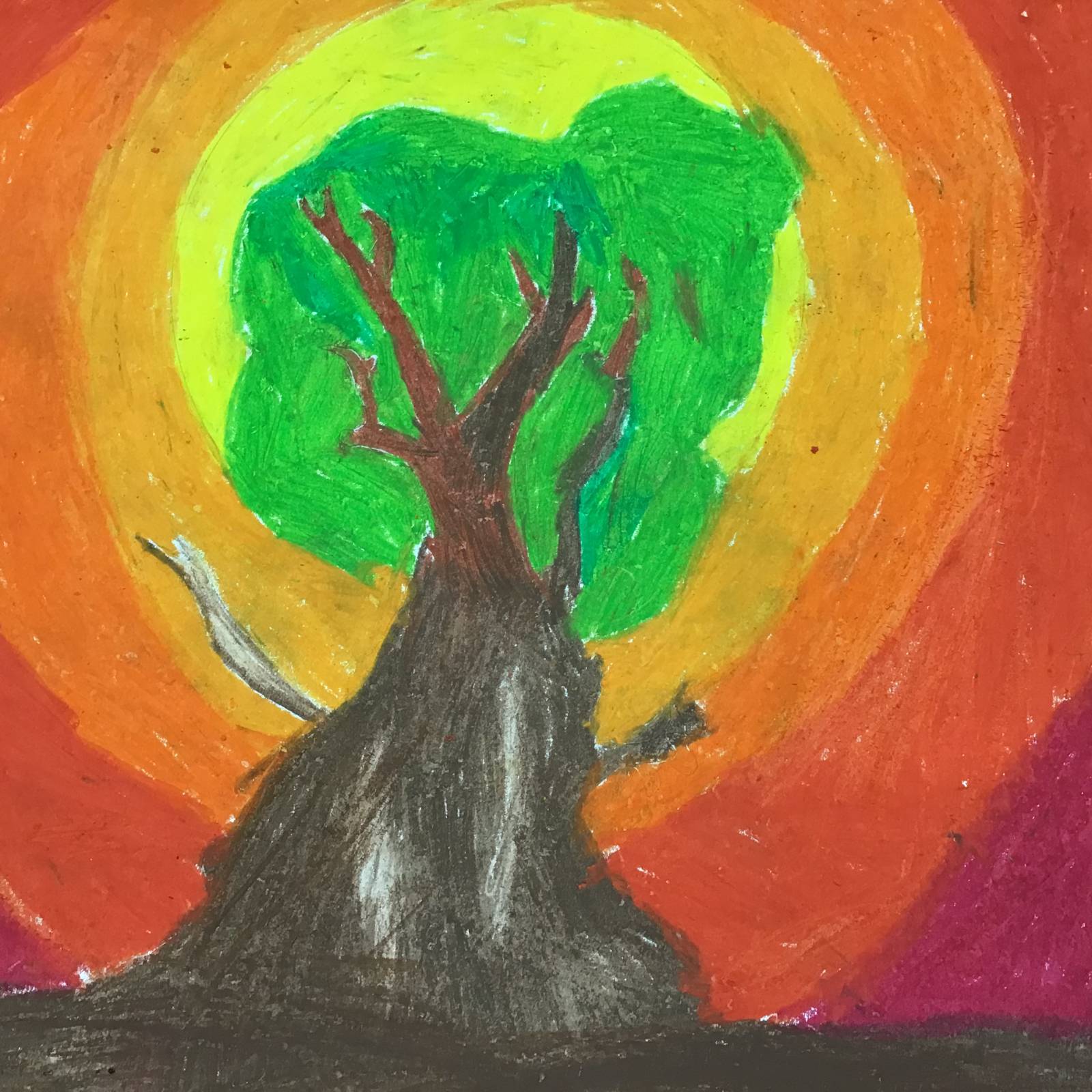 The Tree of Burning Life - Kids Care About Climate Change