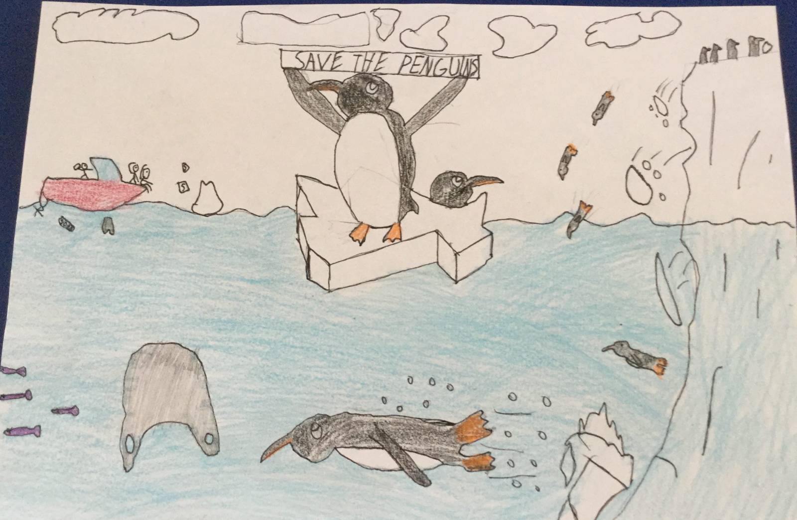 Save the penguins - Kids Care About Climate Change 2021
