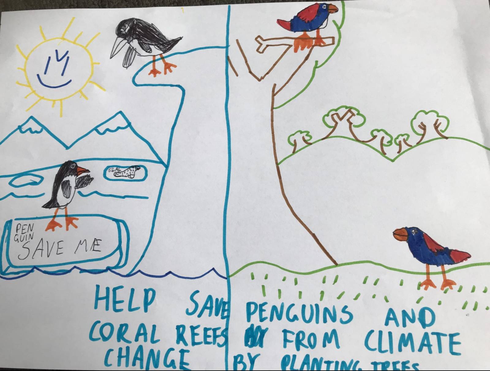 Save the penguins and coral reefs from climate change - Kids Care About ...