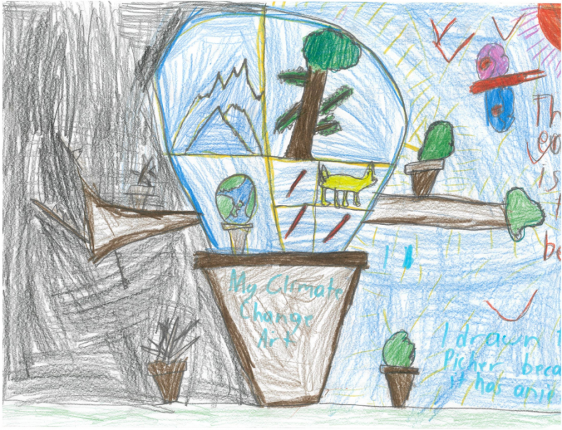My climate change art - Kids Care About Climate Change 2021