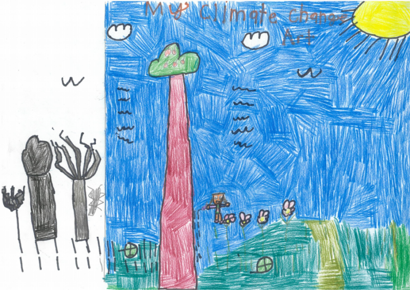 My climate change art - Kids Care About Climate Change 2021