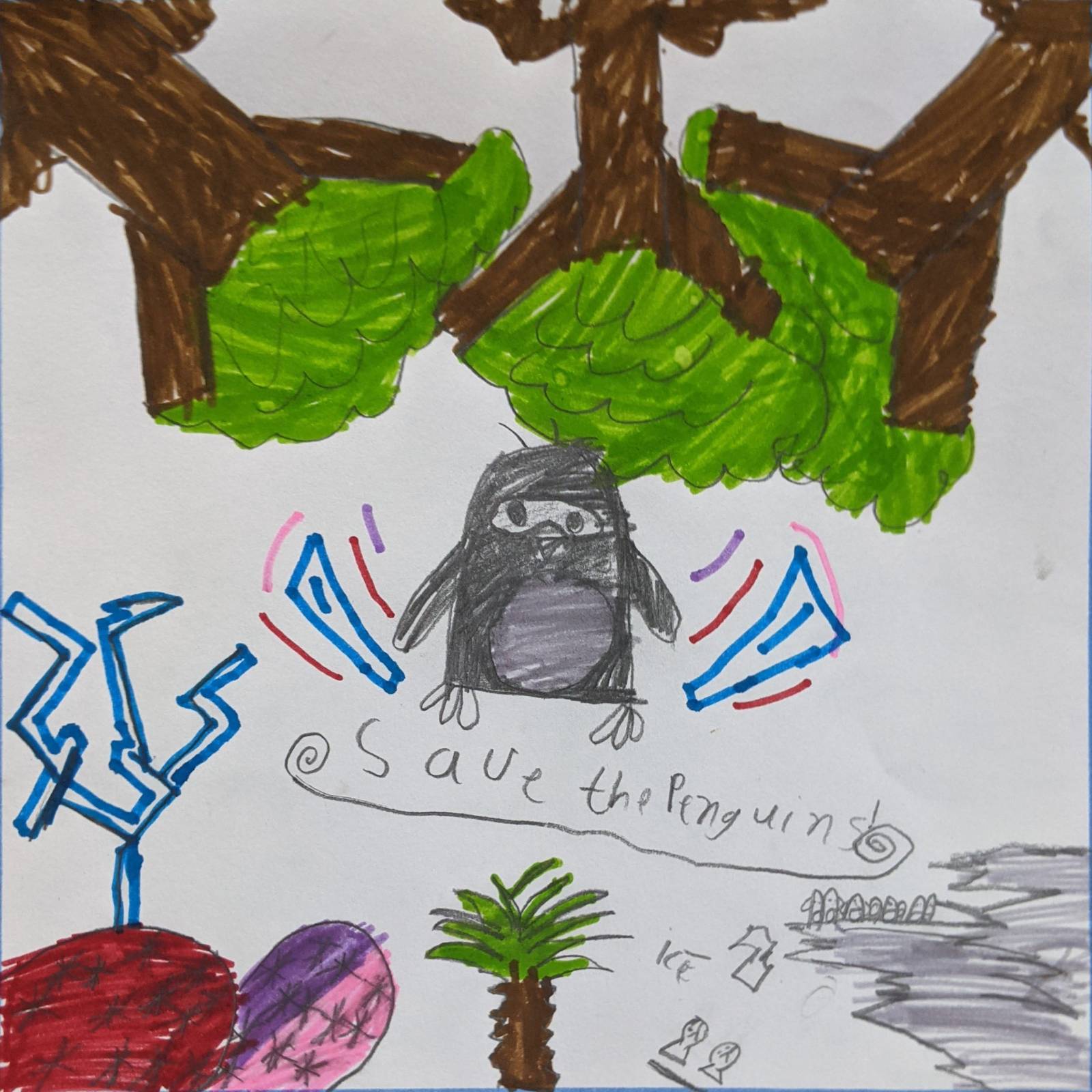 Save the Penguins. - Kids Care About Climate Change 2021