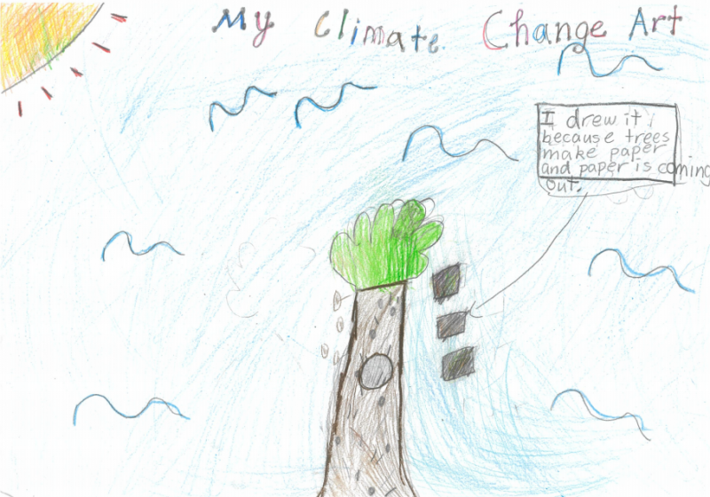 My climate change art - Kids Care About Climate Change