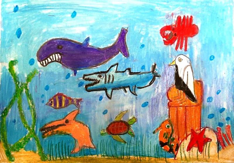 Love the sea and save the sea animals - Kids Care About Climate Change 2021