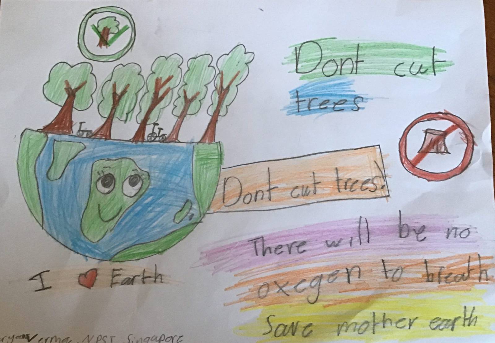 Save the trees - Kids Care About Climate Change 2021