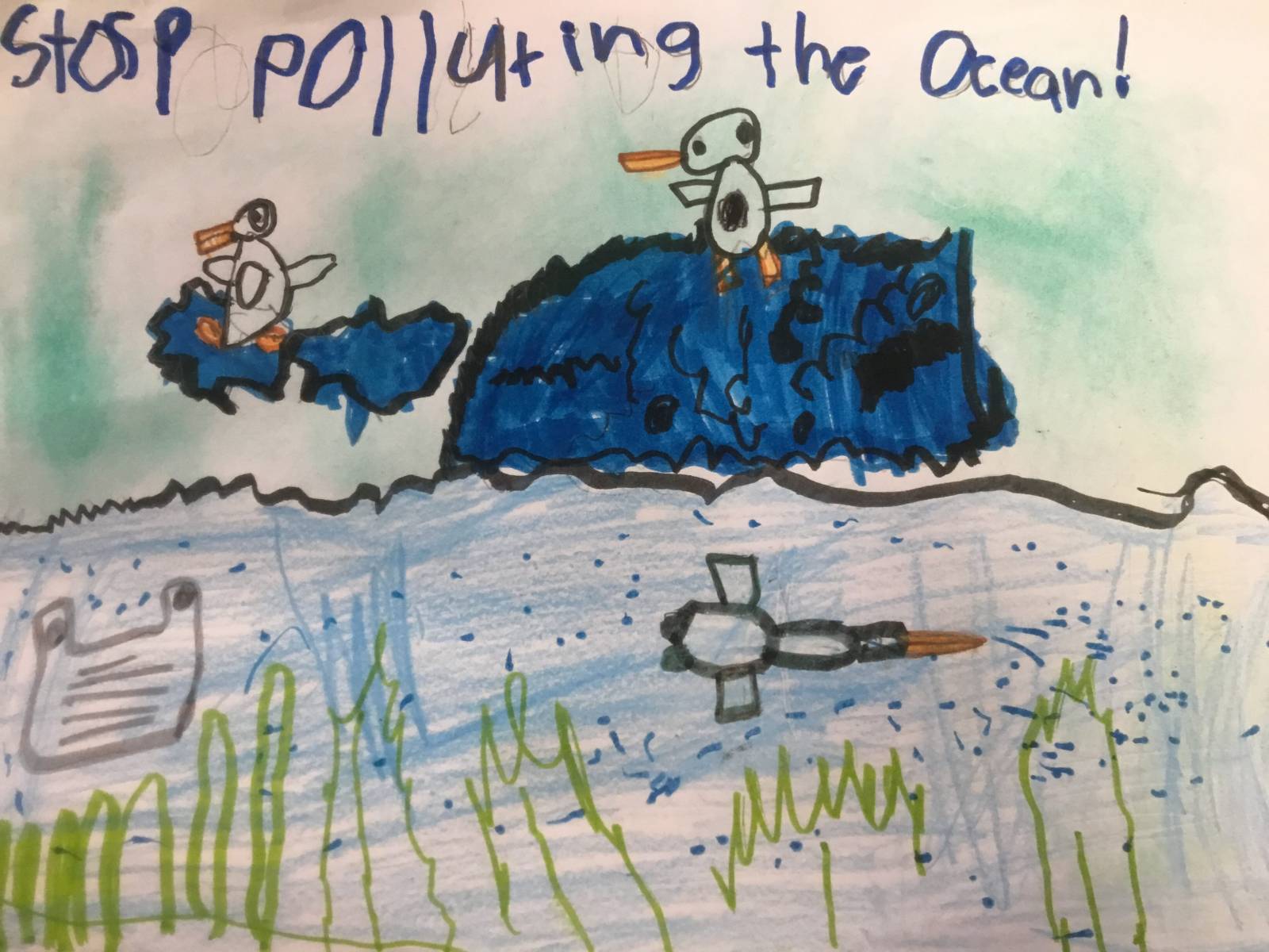 Stop polluting the ocean! - Kids Care About Climate Change 2021