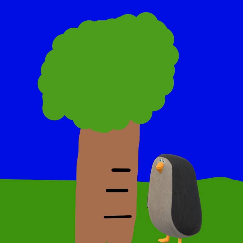 penguin climbing a tree - Kids Care About Climate Change